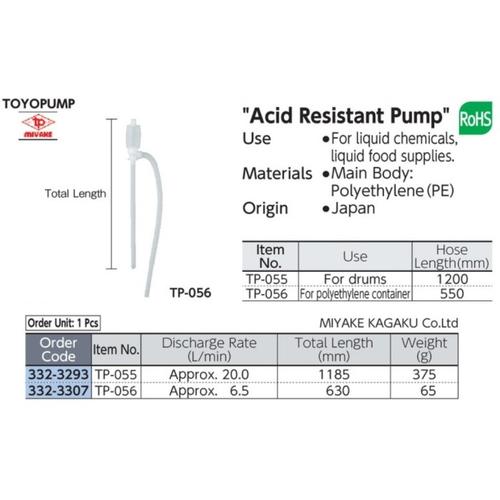 Jual Acid Proof Pump Miyake 6.5L/Min BD Type TOYOPUMP TP-056 - Kab. Bekasi - Perkakas Jepang ...