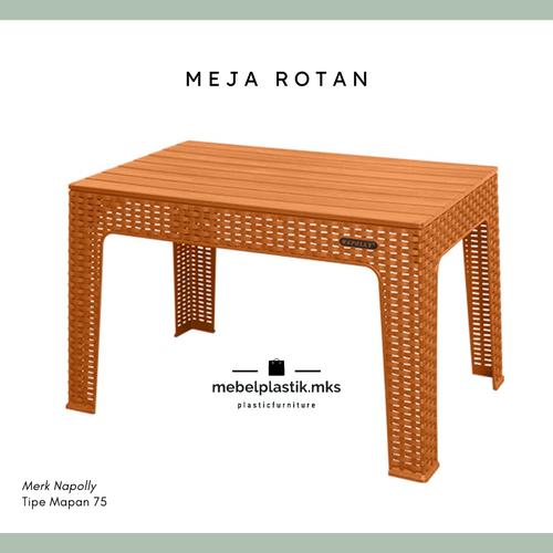 Jual Meja Plastik Tamu Rotan Napolly Mapan 75 Minimalis/ Meja Kopi ...