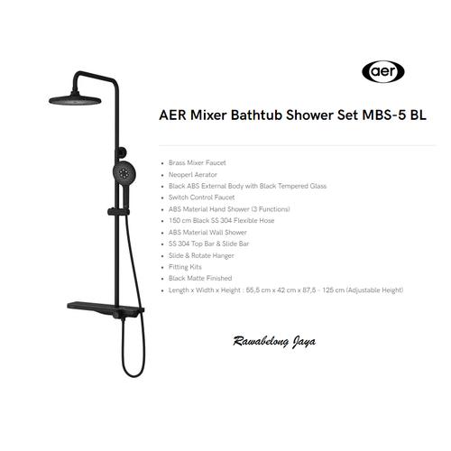 Jual AER Mixer Bathtub Shower Set MBS-5 BL HITAM - Jakarta Barat - TB ...