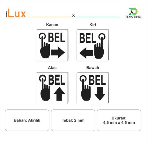 Jual Tulisan Pencet Bel | gambar pencet bell akrilik - Motif 1, Arah ...