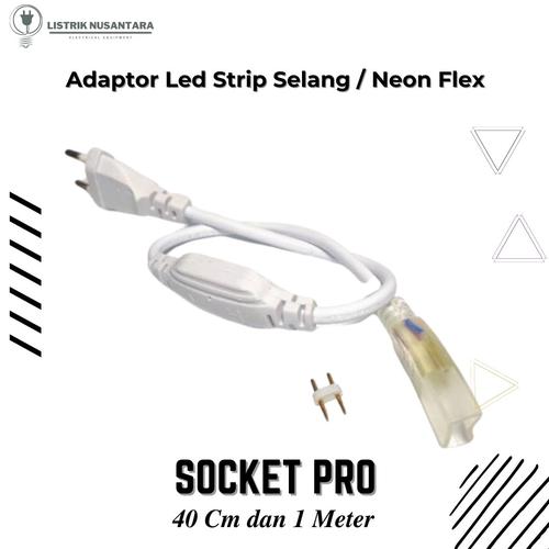 Jual Soket Colokan Led Strip 5050 220V Adaptor Socket Lampu Selang Anti ...