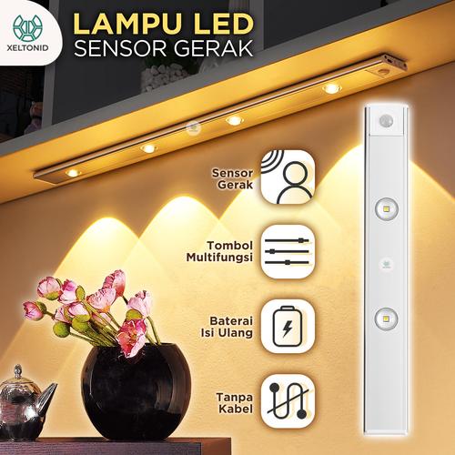 Promo Lampu LED Sensor Gerak Tempel Dinding Lemari Cabinet Lamp Motion ...