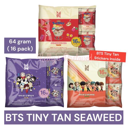 Jual BTS TINY TAN DRIED SEAWEED LAVER 64 GRAM | SEASONED NORI / RUMPUT LAUT - TINYMART-CANOLA ...