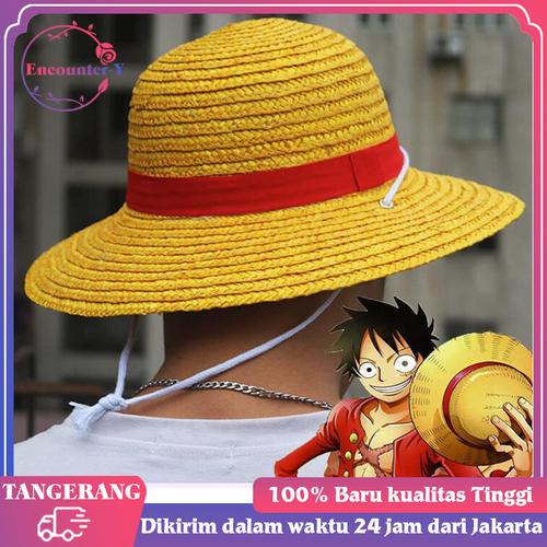 Jual Topi Jerami Luffy Anime One Piece Cosplay Hat - Kuning - Kota ...