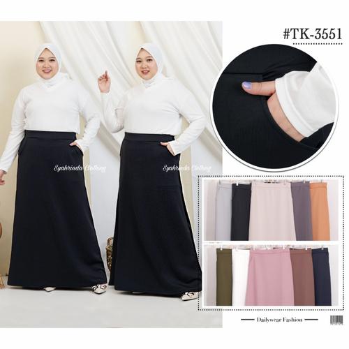 Jual Rok Kerja Jumbo A Line span A Premium Plus Size - Hijau Army ...