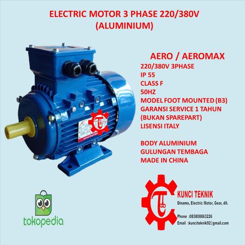 Jual 4 HP 3KW 3 Phase 2 Pole Elektro Motor/dinamo/Motor Induksi B3 - Kota Tangerang - Kunci ...