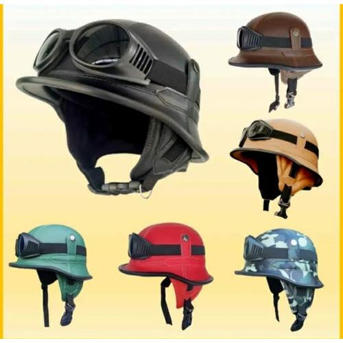 Jual HELM RETRO CLASSIC NAZII /NAZY KACAMATA - Hitam, HELM SAJA - Kota ...