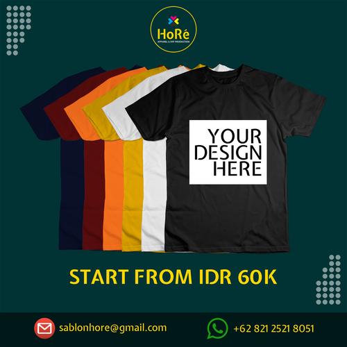 Jual Print Kaos Custom | Sablon Satuan | Print DTF Full Color A5 | Pria ...