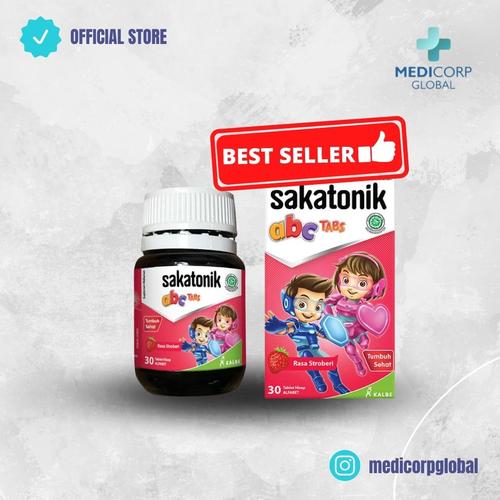 Jual Sakatonik ABC strawberry multivitamin A B C D E kesehatan anak ...