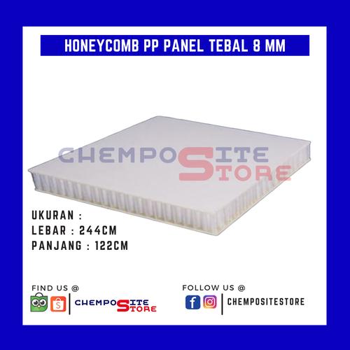 Jual honeycomb PP panel composite fiberglass tebal 8MM (122X244) - Kota ...