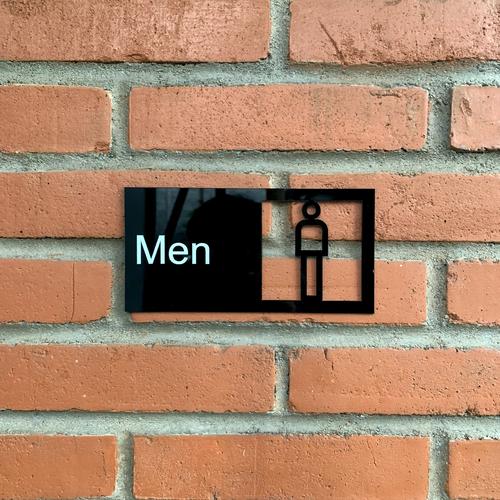 Jual Sign Board Toilet Pria/Men / Restroom Acrylic / Sign Board Akrilik ...