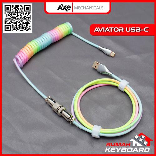Jual PREMIUM AVIATOR COILED CABLE - MECHANICAL KEYBOARD - RAINBOW ...