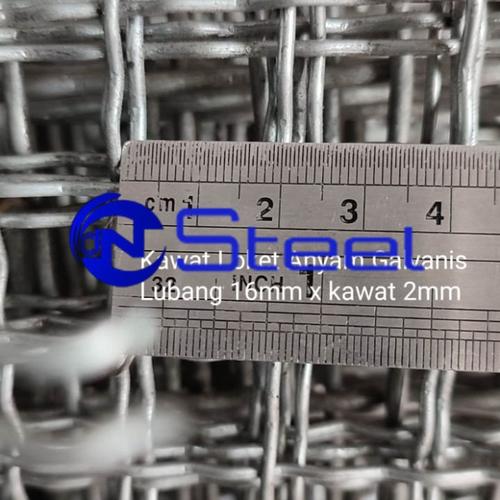 Jual Kawat Loket Anyam Galvanis Lubang 30mm x 30mm | Kawat 3mm x 1m x ...