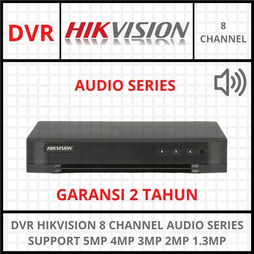 Jual DVR HIKVISION 8 CHANNEL AUDIO SERIES SUPPORT 5MP 4MP 3MP 2MP 1.3MP ...