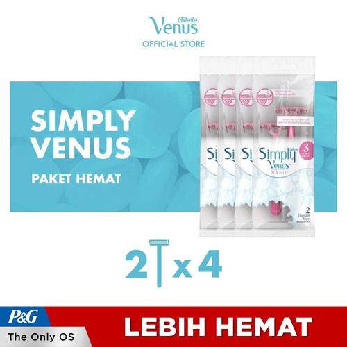 Promo Gillette Venus Alat Cukur Wanita Simply Venus Basic Isi 2 Paket ...