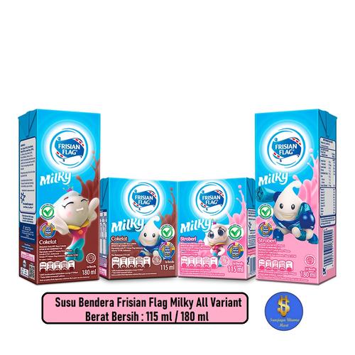 Jual Susu Bendera Frisian Flag Milky All Variant - Strawberry, 115 ml ...