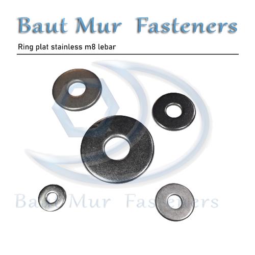Jual RING PLAT STAINLESS M8 LEBAR - SS304 - SUS304 - A2 - Jakarta Pusat ...