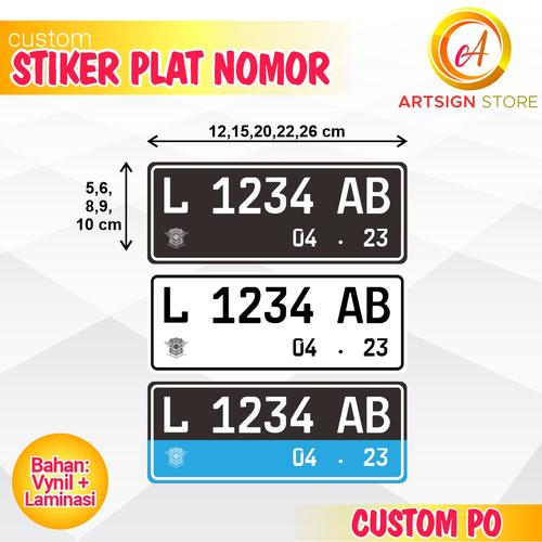 Jual Stiker Plat Nomor VISOR WINDSHIELD Stiker Custom Plat Nomor ...