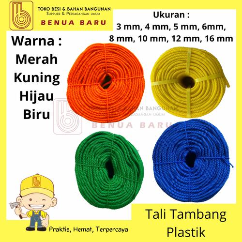 Jual Tali Tambang Plastik Per Meter /Tali Tambang PVC 3 4 5 6 8 10 12 ...