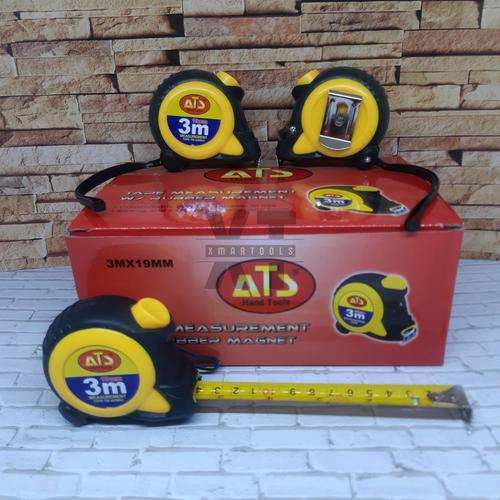 Jual Meteran Rol ATS 3 Meter / Meteran Magnet Karet Autolock ATS 3 ...