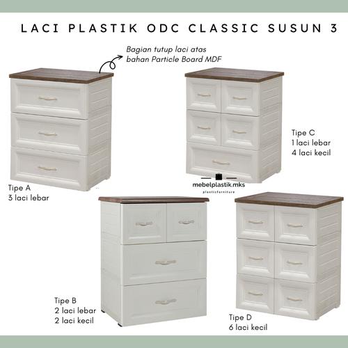 Jual Laci Lemari Susun 3 ODC Olympast Plastik Classic Particle Board ...