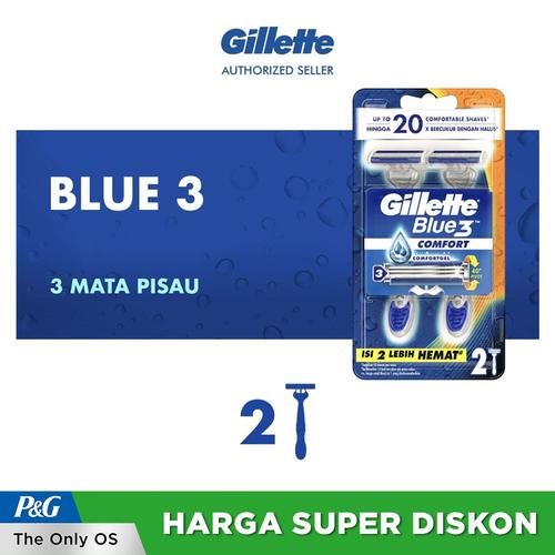 Jual Gillette Blue 3 Comfort Alat Cukur Pencukur Isi 2 - Jakarta Timur ...
