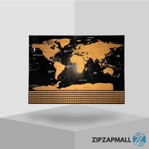 Jual Poster Dinding Peta Dunia Hiasan Besar Scratch Map Versi National ...