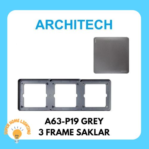 Jual [SHL] Architech Infinity Grey FRAME/BINGKAI Stop Kontak/SAKLAR A63 ...