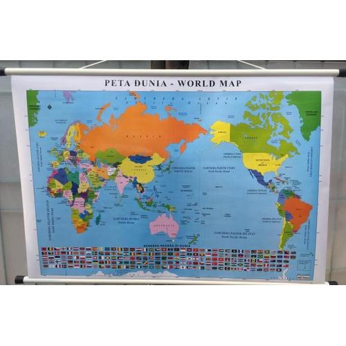 Jual Buku Pelajar / Peta Dunia World Map Peta Dinding Non Cod - Jakarta ...