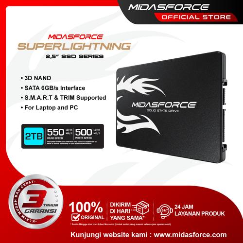 Promo SSD Midasforce 2TB SATA 3 Garansi 3 Tahun Internal Komputer dan ...