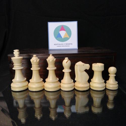 Jual Set Papan Catur Ultimate Chess Buah Kayu White Like India Wood ...
