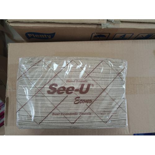 Jual Tissue Hand Towel See-U Econo COKLAT 150 Sheet multifold - Jakarta ...