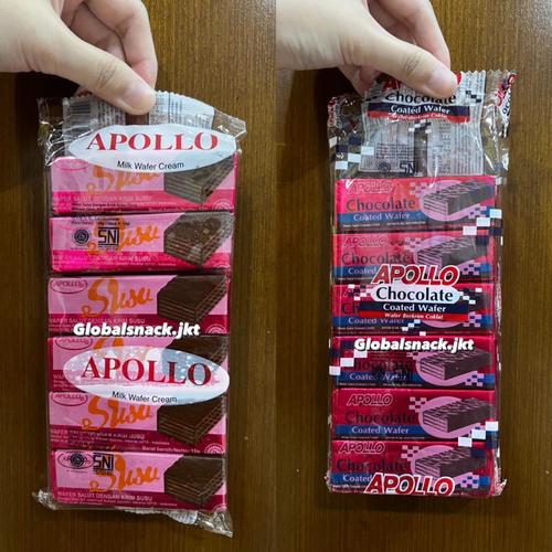 Jual APOLLO WAFER MILK CHOCOLATE / APOLO COATED WAFER - WAFER SUSU ...