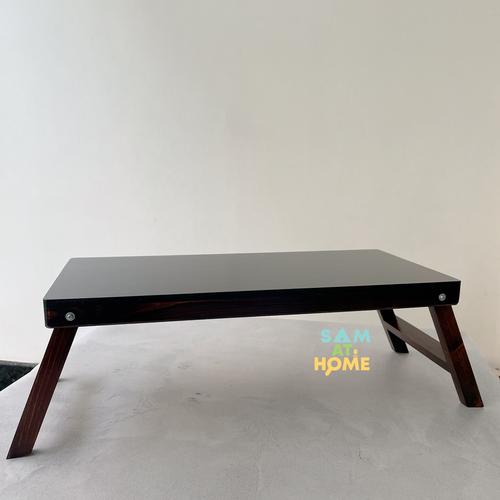 Jual Meja Lipat Mini HPL Kayu - Meja Kasur Belajar Anak Hitam Cokelat ...