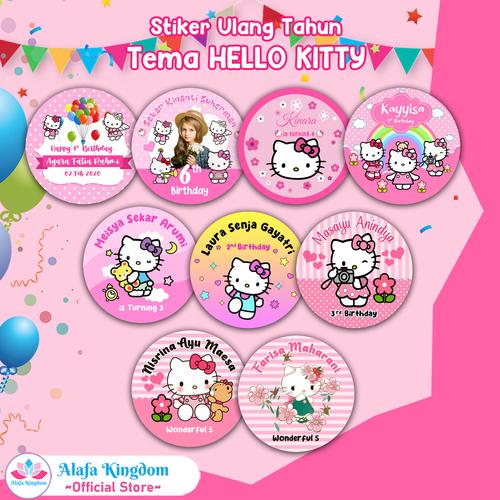 Jual Alafakingdom Stiker Ulang Tahun Hello Kitty | Label Ultah Birthday ...