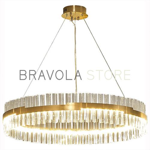 Jual Lampu gantung kristal modern hias ruang tamu besi lingkaran gold ...