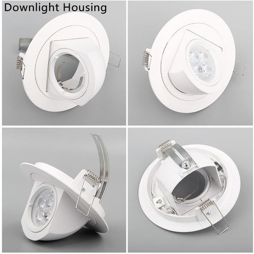Jual LED Eyeball Fitting Casing White Downlight Housing Light Fixture ...