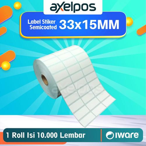 Jual KERTAS STICKER LABEL BARCODE SC 33X15 3 BARIS ISI 10.000 - Kota ...