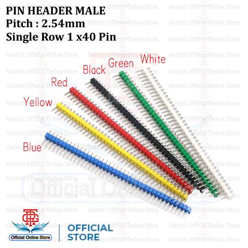 Jual Pin Header Male Pitch Strip Single Row 1x40 2.54MM Tulang Ikan ...
