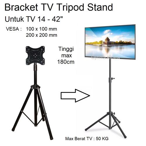 Jual BRACKET TV STAND Berdiri TRIPOD FLAT TV LED 22 29 32 37 39 42 43 ...