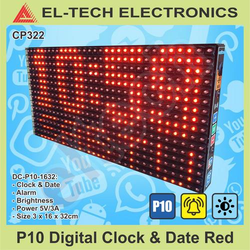 Jual P10 1632 LED Digital Clock Jam Dinding Meja Alarm Tanggal Wall ...