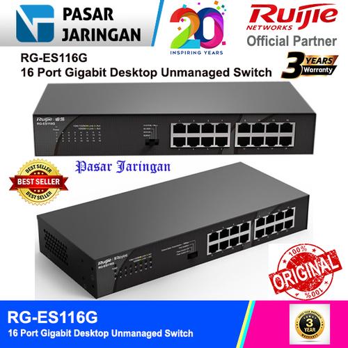 Jual Ruijie RG-ES116G 16 Port Gigabit Desktop Unmanaged Switch ...