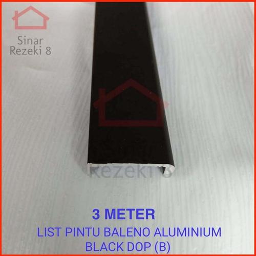 Jual Lis Pintu Edging Aluminium Profil Panjang BLACK / Hitam Handle ...