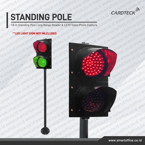 Jual Tiang Lampu 1.8meter Dua Plat Long Range RFID Reader CCTV Barrier ...