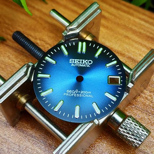 Jual seiko mod dial seiko nautilus nh35 nh36 7s26 blue black sunburst ...
