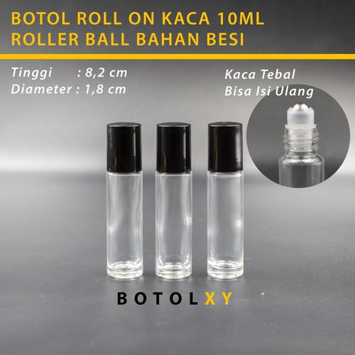 Jual Botol Roll On 10ml Kaca Tebal Transparan Roller Besi - Parfum ...