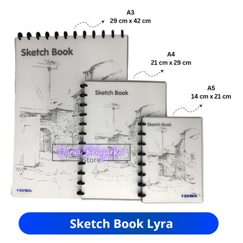 Jual Lyra Sketchbook A3 - A4 - A5 Refill Buku Sketsa Gambar 150 Gsm ...