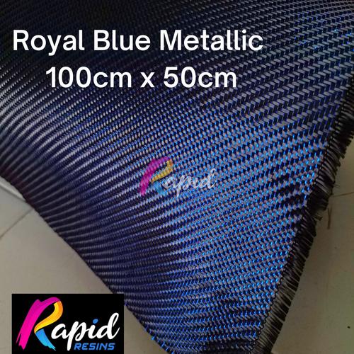 Jual Serat Karbon Twill Metalik Biru Blue Metallic Carbon Fiber Fabric ...