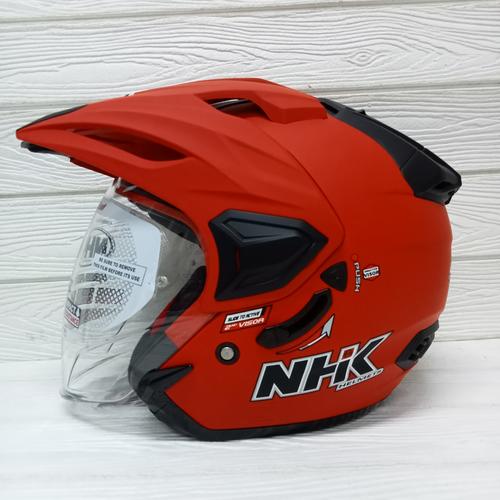 Jual Helm NHK Predator Crypton solid Double Visor Red Doff - L - Kota ...