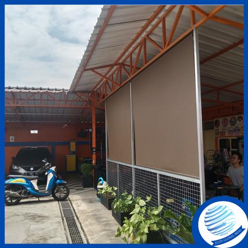 Jual PROMO Suntex Roller Blind Outdoor Tampias Anti Air Hujan Tirai ...